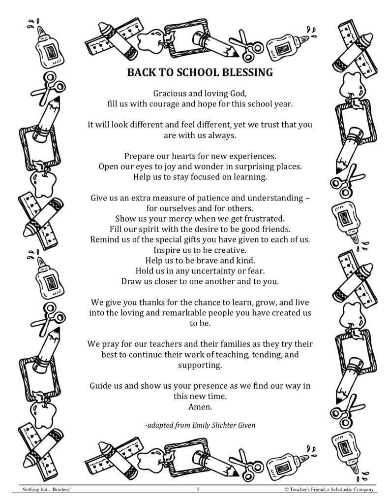 Back to School Blessing – St. Paul's Anglican Cathedral
